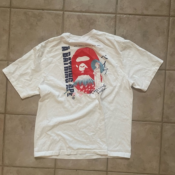 Bape | Shirts | Very Rare Bape 200s Japanese Sakura Tee White Xl | Poshmark